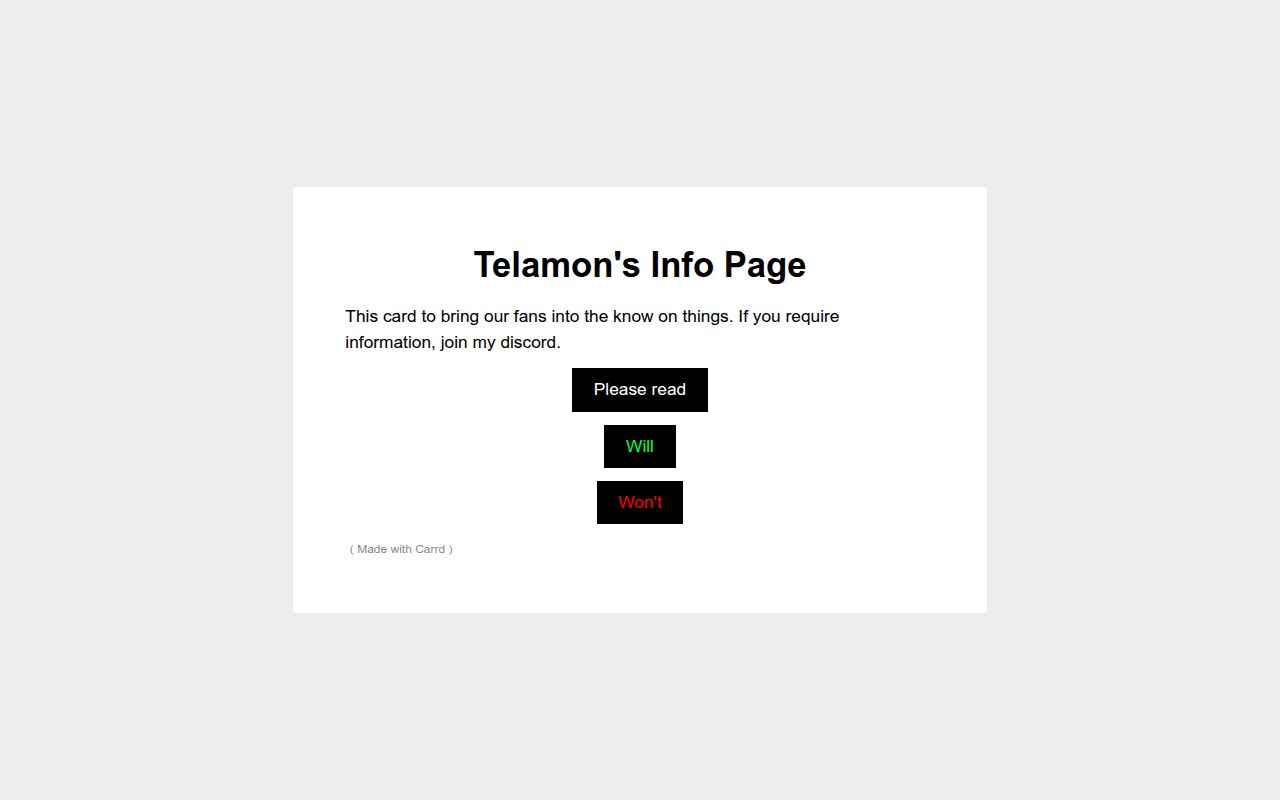 Telamon's Info Page